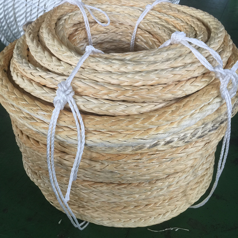 60mm Ultra High Moored Weight Polyethylene Rope 12 Strand MBL Mooring Rope